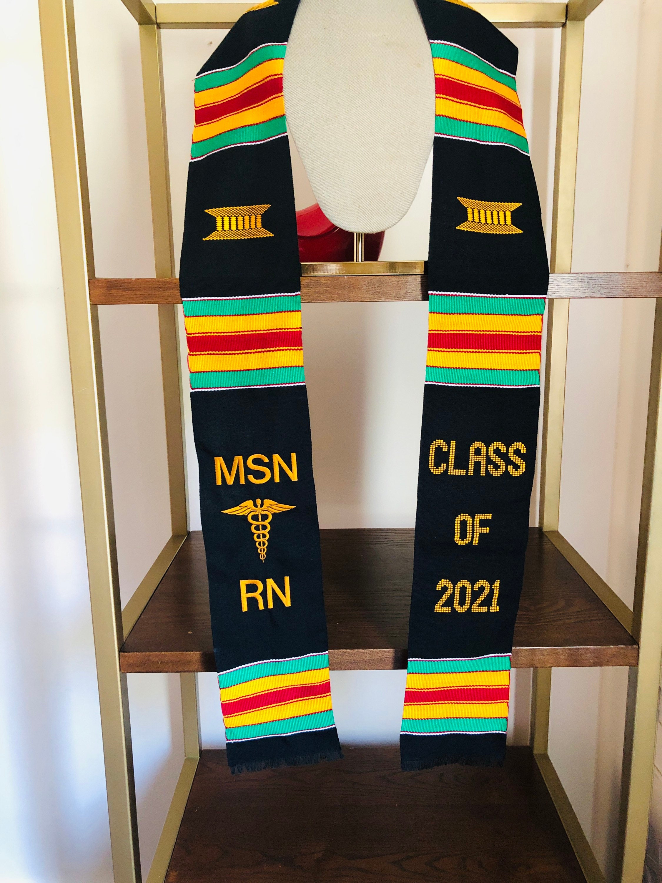 Custom Nurse Graduation Stoles Class of Kente Sash BSN - Etsy