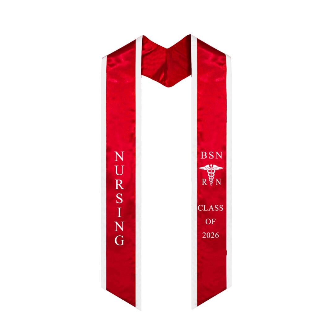 Custom Embroidered RN BSN Graduation Stole | Class of 2026 Nurse Gift ...