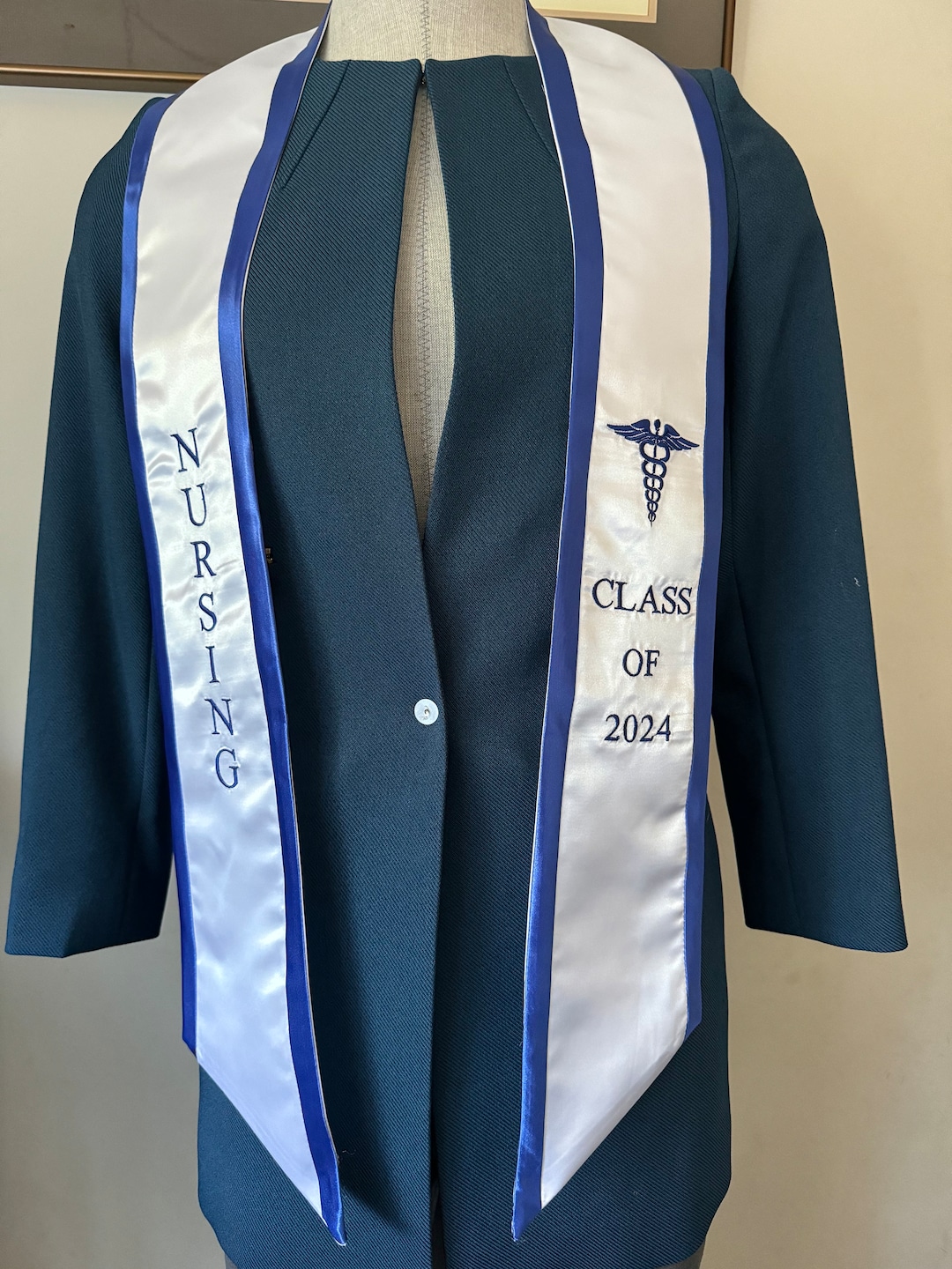 Custom Blue Nurse Graduation Stole Class of 2024, Nursing Graduation ...