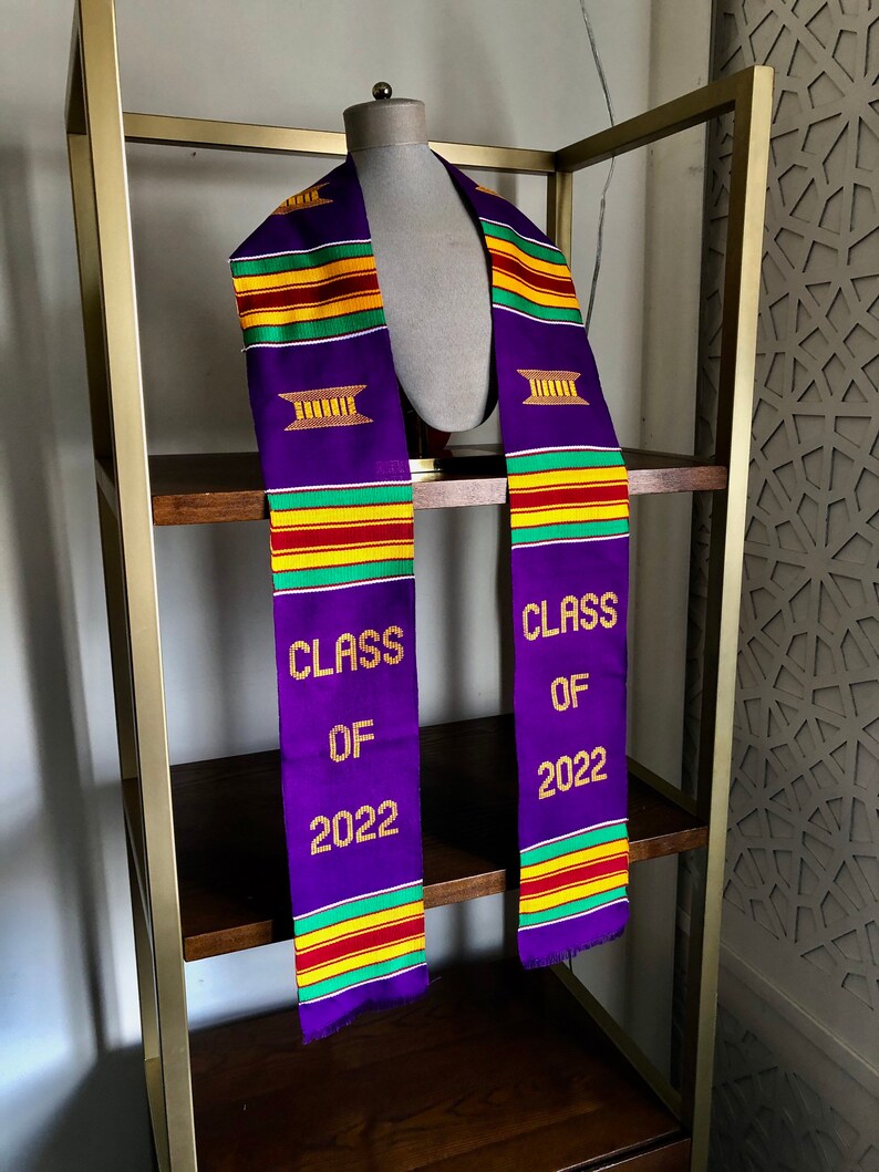 Graduation Stole Custom Kente Class of 2022 Sash Purple | Etsy