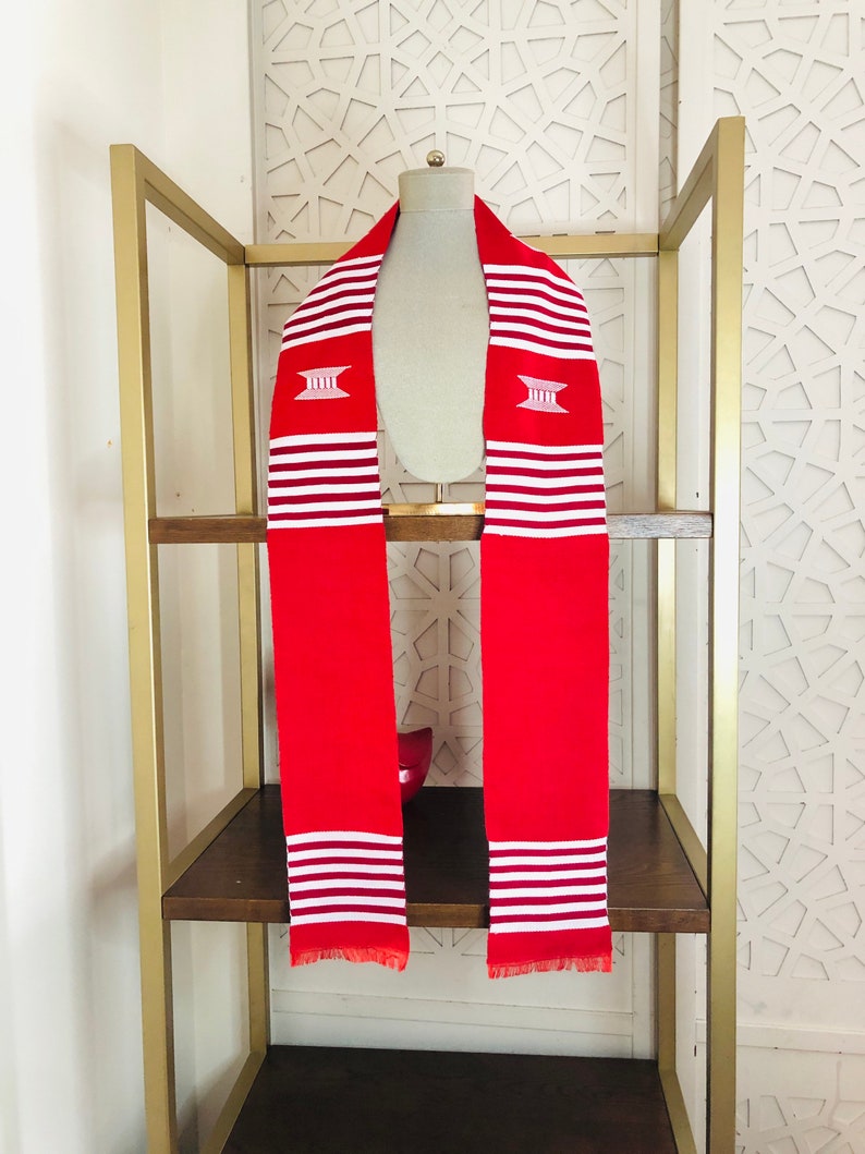 College Custom Graduation Stole Red and White Class of 2022 - Etsy