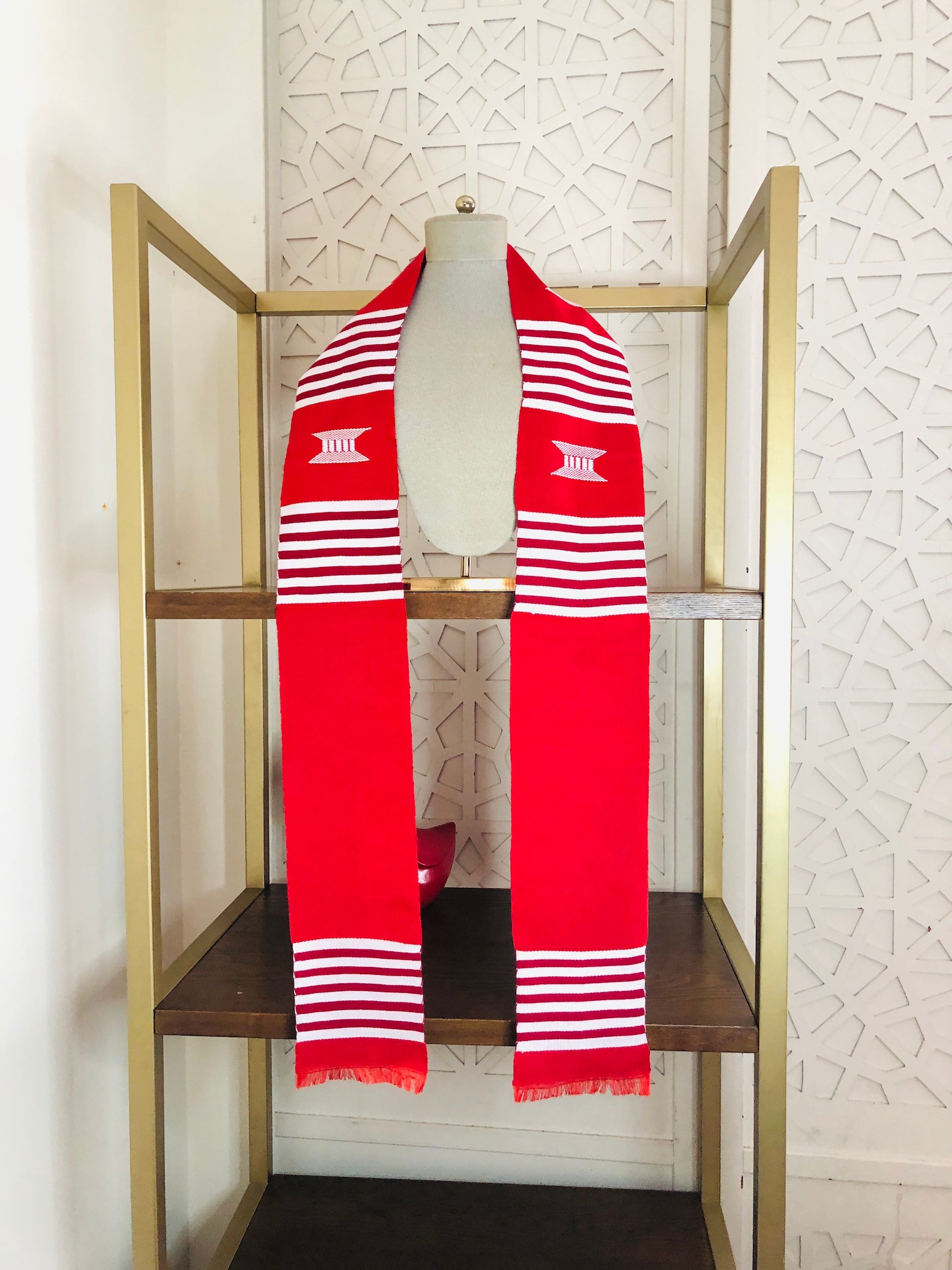 College Custom Graduation Stole Red and White Class of 2022 | Etsy