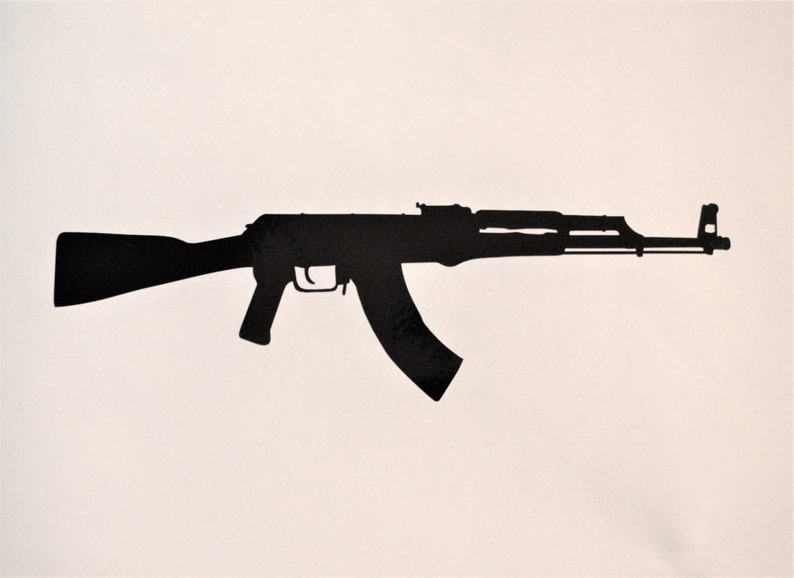 AKM AK Kalashnikov silhouette vinyl decal stickers Free | Etsy