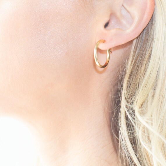 Small Simple Gold Hoops - Etsy
