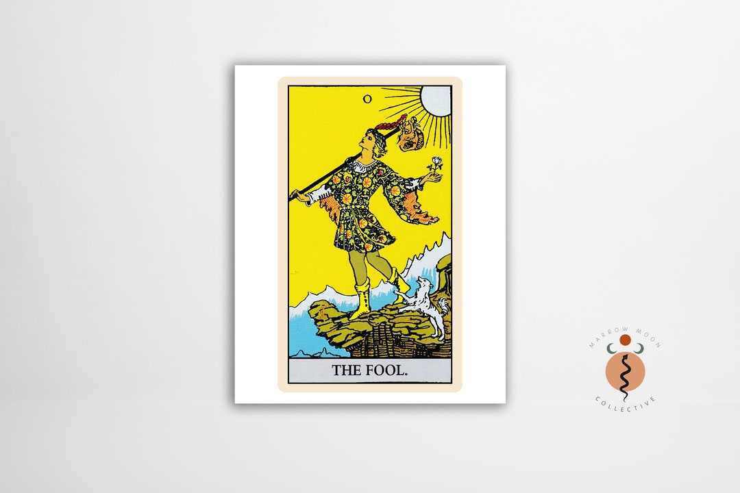 The Fool Tarot Card Print Gothic Art Tarot Witchy Poster Unframed ...