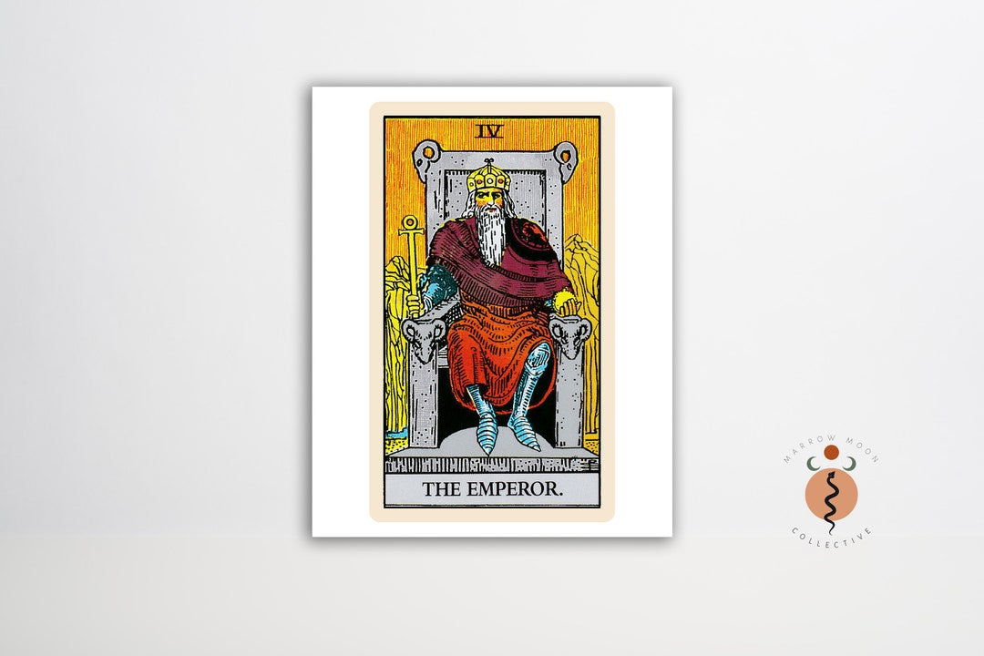 The Emperor Tarot Card Print Gothic Art Tarot Witchy Poster Unframed ...