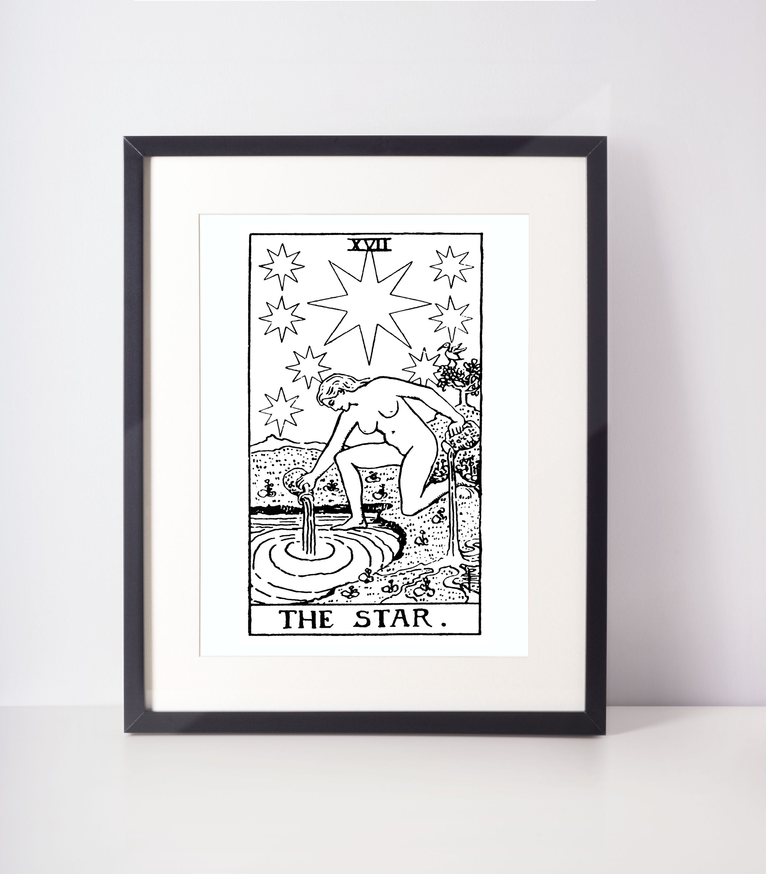 Major Arcana The Star Tarot Print unframed Tarot Card Art | Etsy