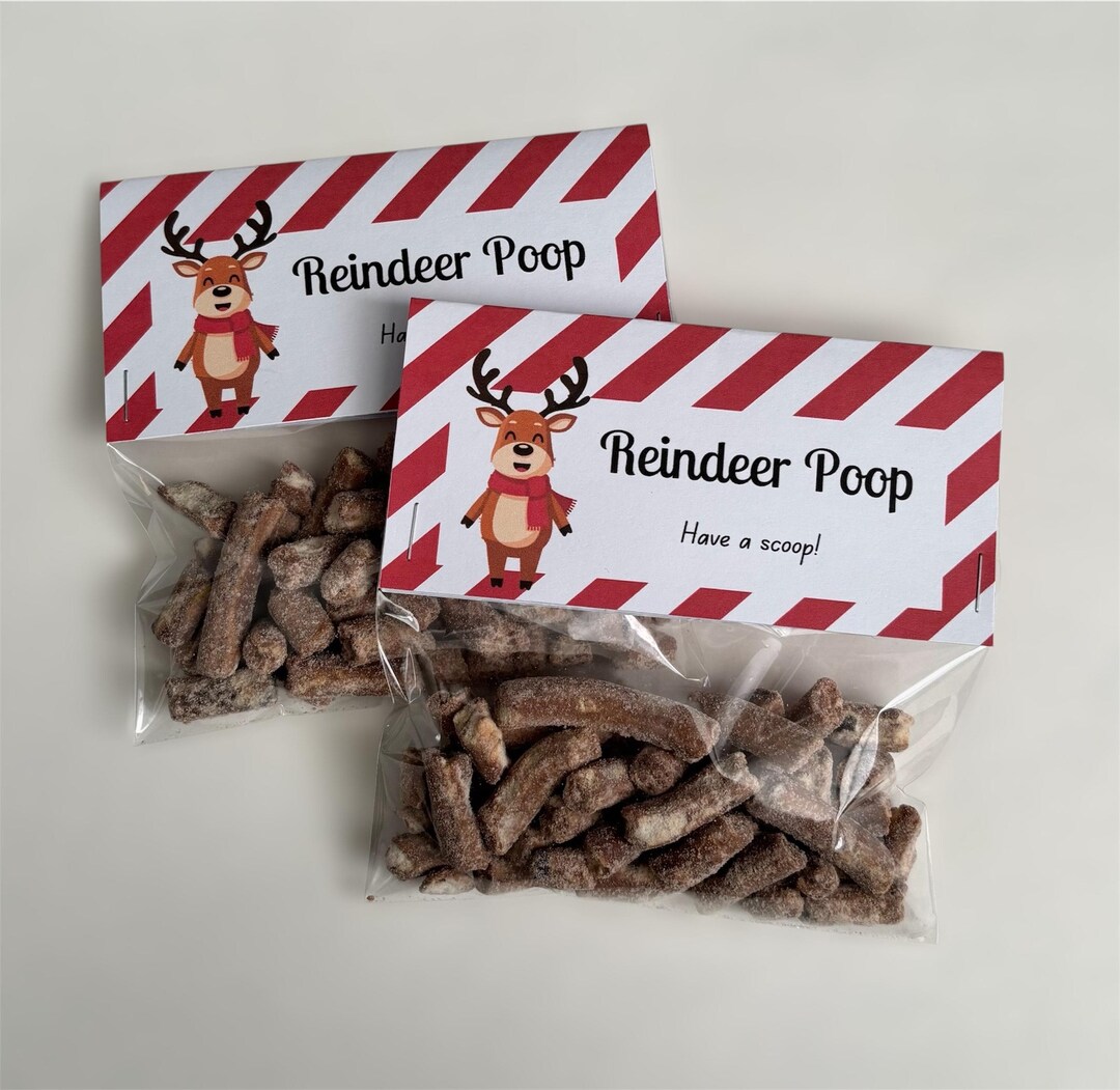 Reindeer Poop Chocolate Treat Bags: Funny Christmas Stocking Fillers ...