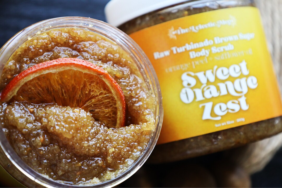 Sweet Orange Zest Body Scrub W/ Raw Turbinado Sugar and Kukui Oil - Etsy