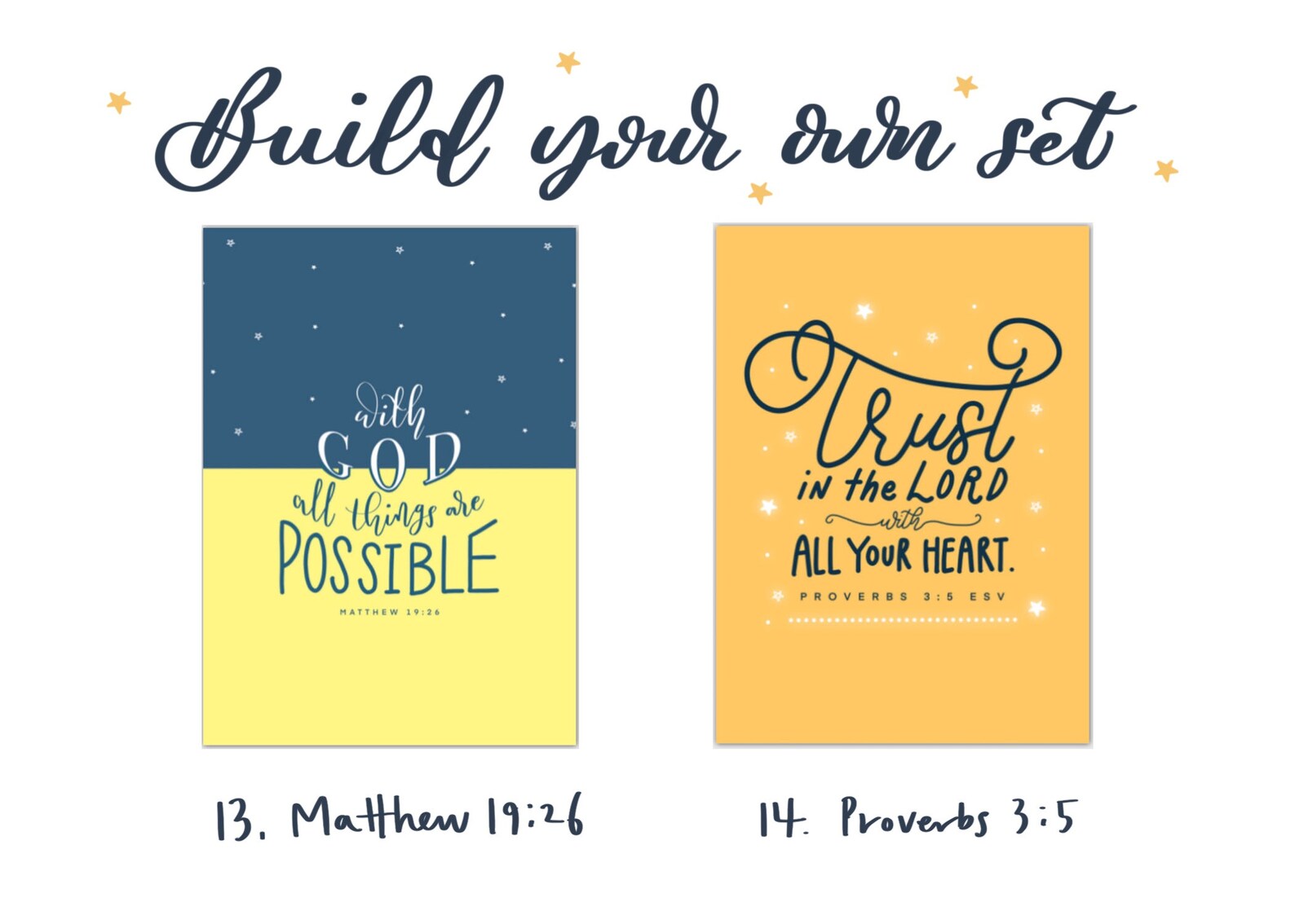 5x7 Christian Prints Calligraphy Gallery wall | Etsy