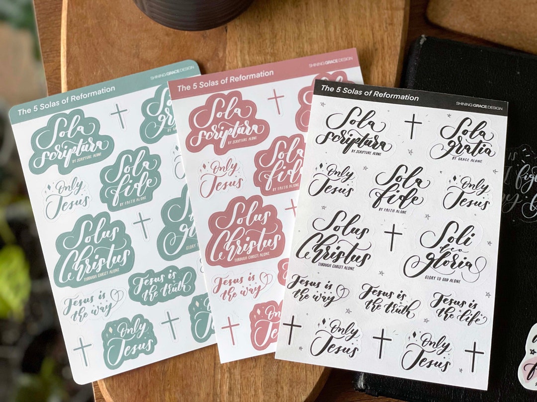 The 5 Solas of Reformation | Hand-lettering | Sola Deo Gloria | Only ...
