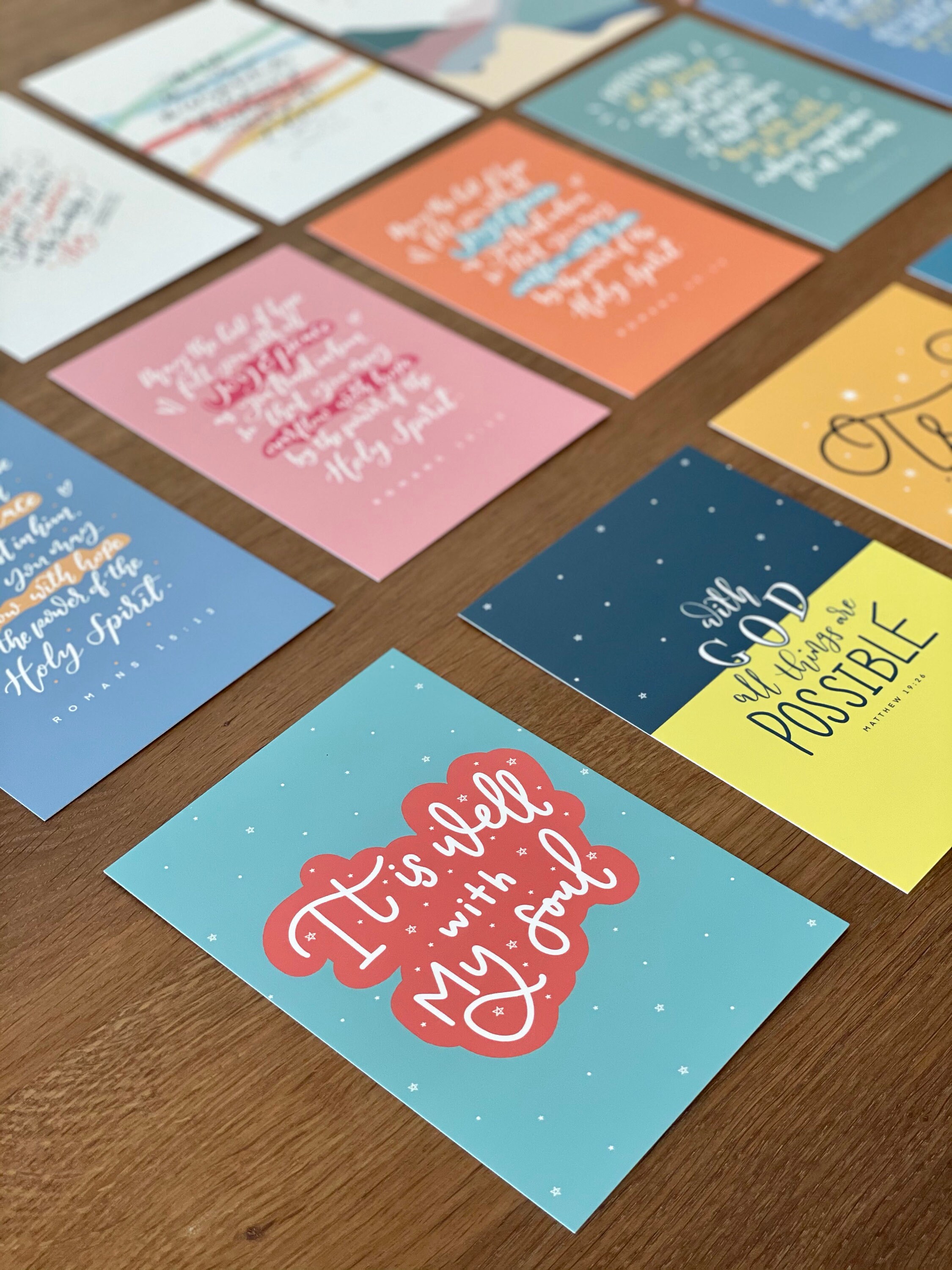 5x7 Christian Prints Calligraphy Gallery wall | Etsy