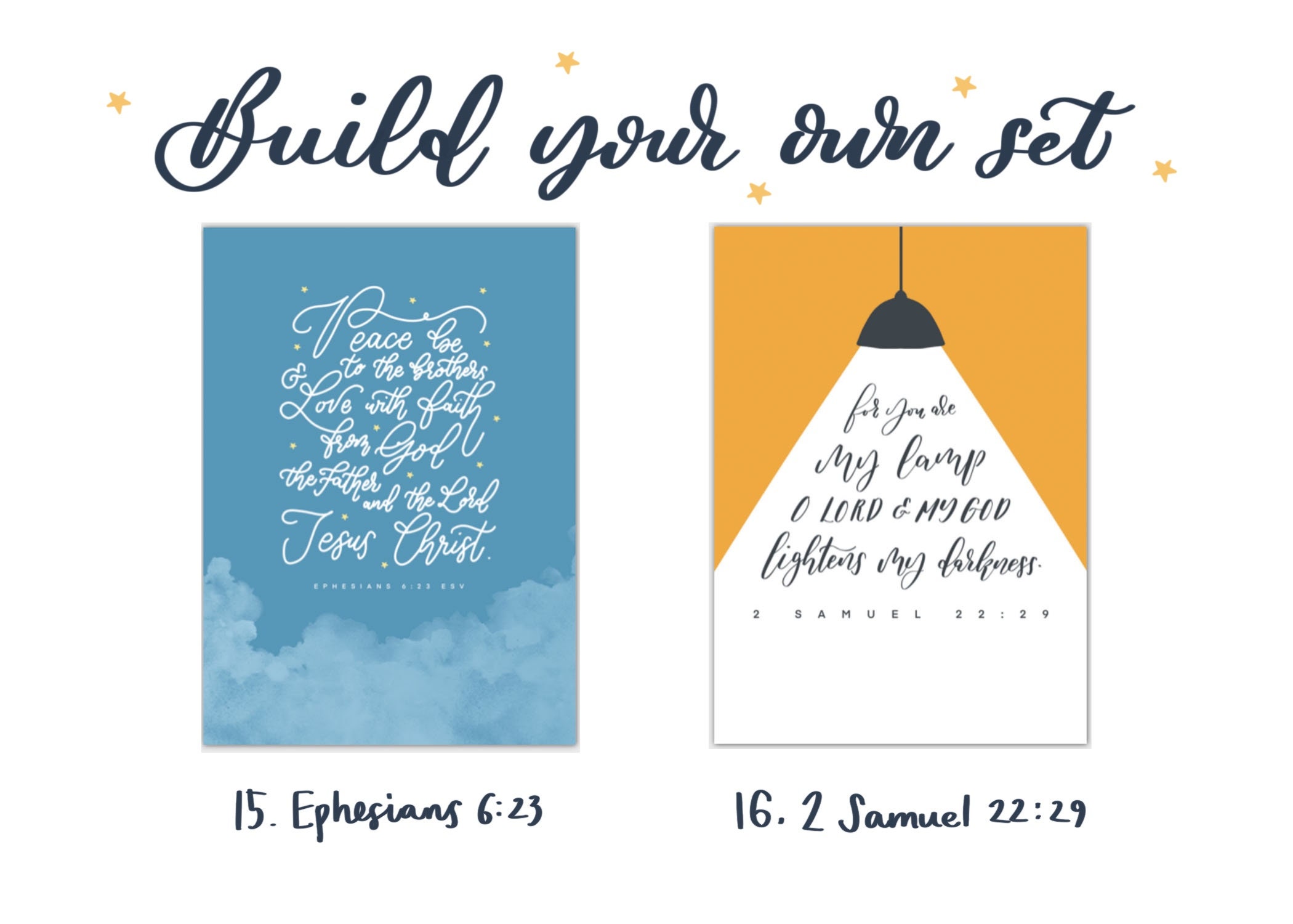 5x7 Christian Prints Calligraphy Gallery wall | Etsy