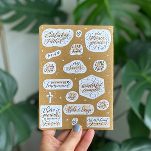 Names of Jesus Sticker Sheet | Hand-lettering Stickers | Bible ...