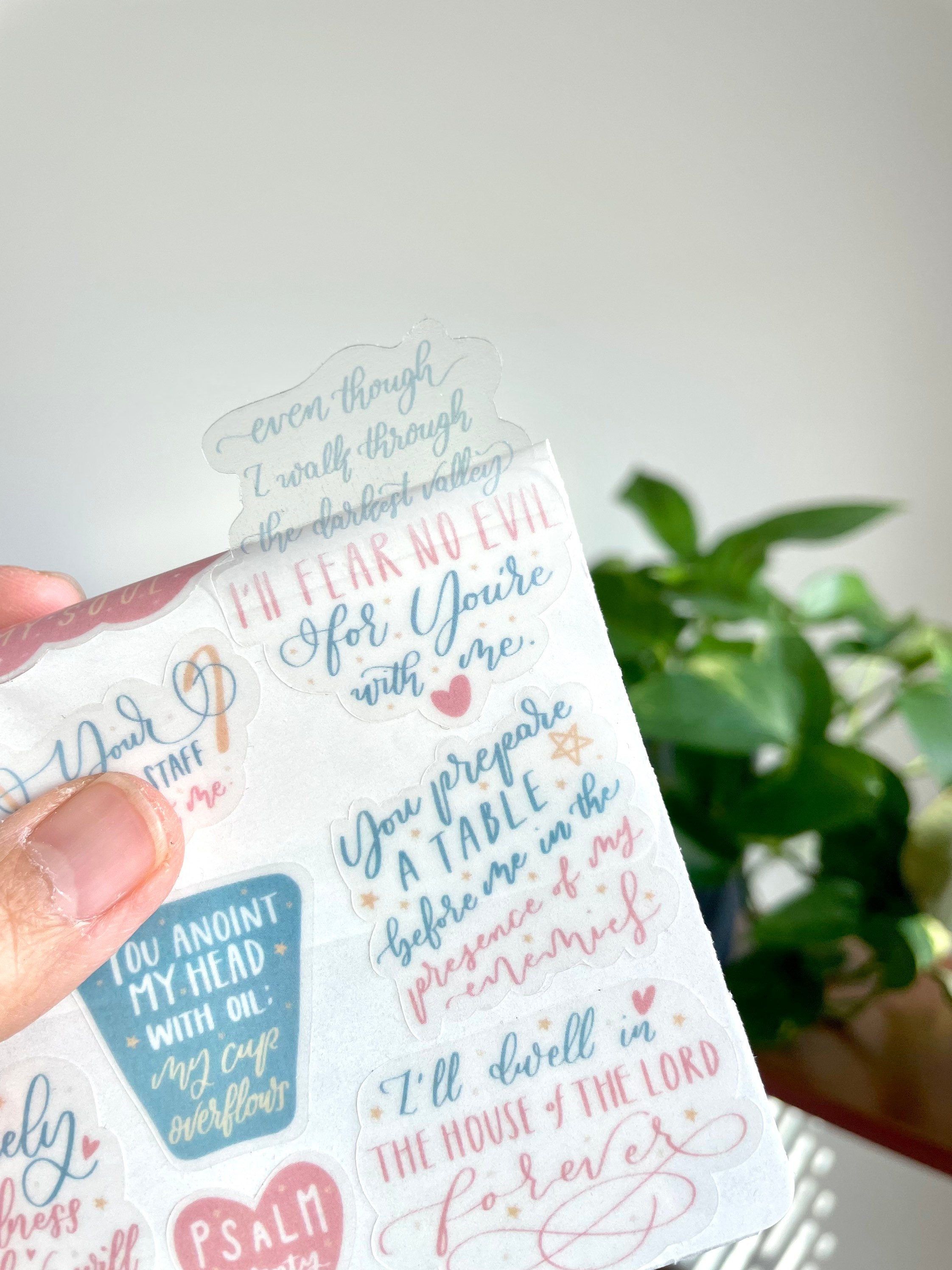 Psalm 23 Sticker Sheet 13 Stickers Christian Scripture - Etsy