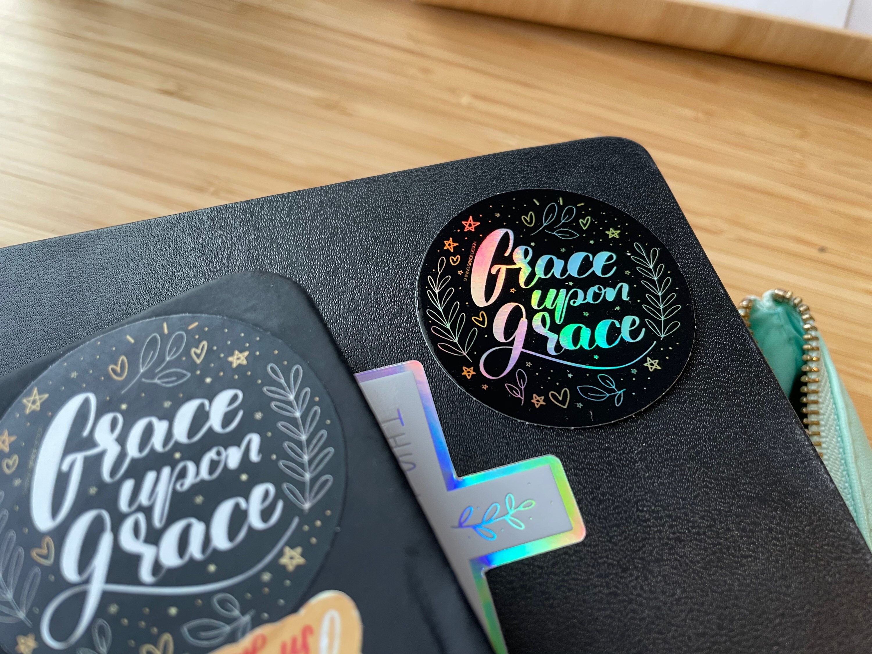 Grace Upon Grace | Christian Faith Sticker | 2”circle Holographic ...