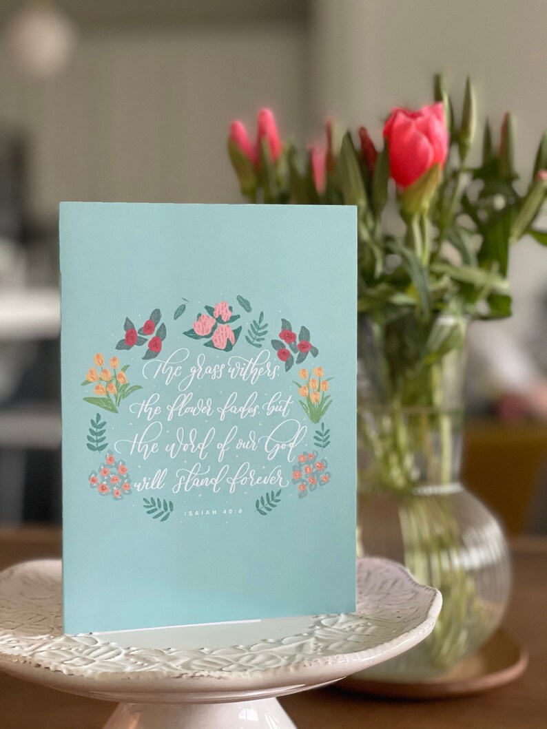 Isaiah 40:8 5x7 Christian Prints Calligraphy - Etsy