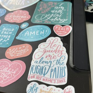 Psalm 23 Sticker Sheet 13 Stickers Christian Scripture Sticker Sheet ...