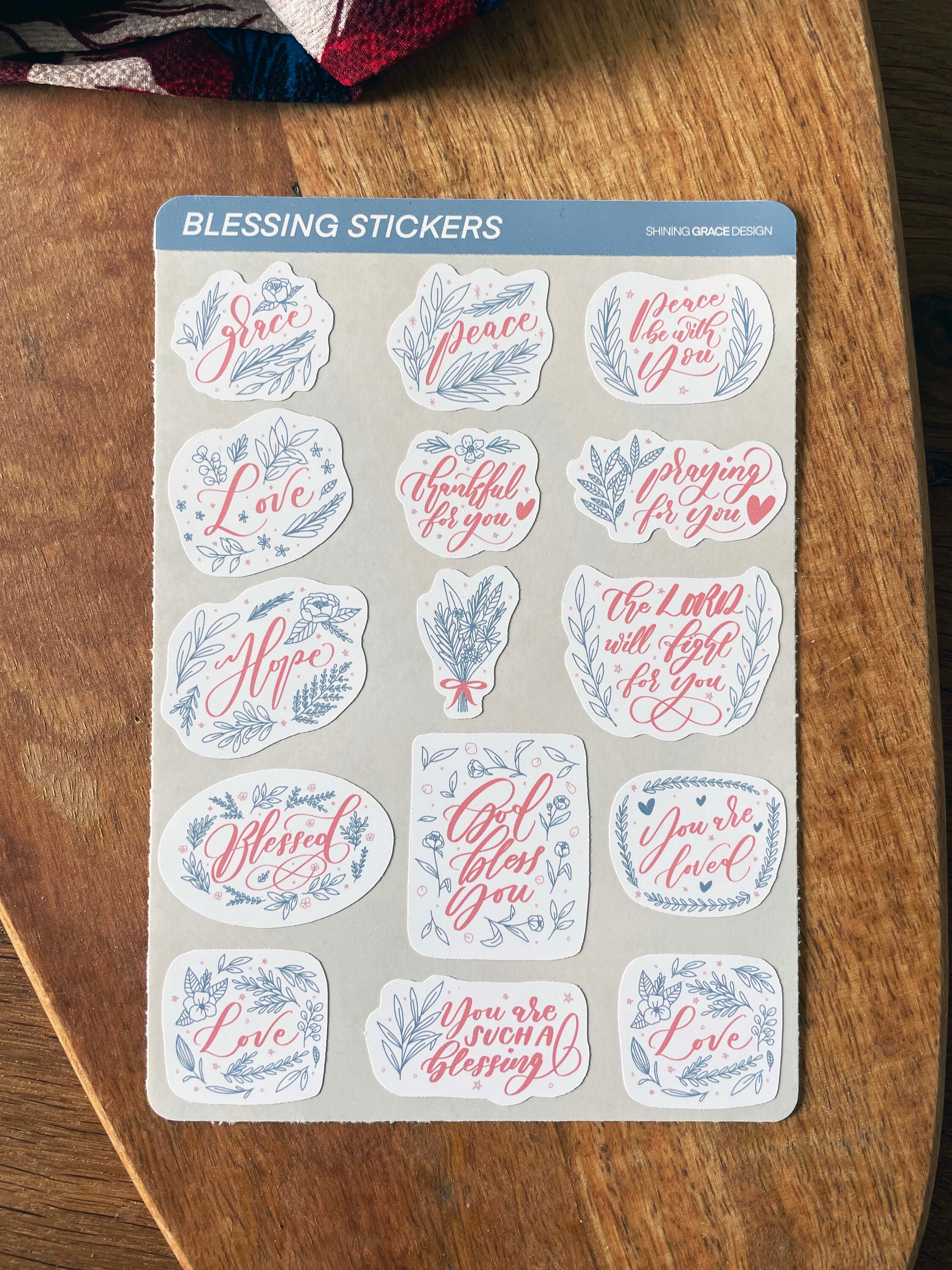Christian Sticker Sheet | Hand-lettering Stickers | Bible Journaling ...