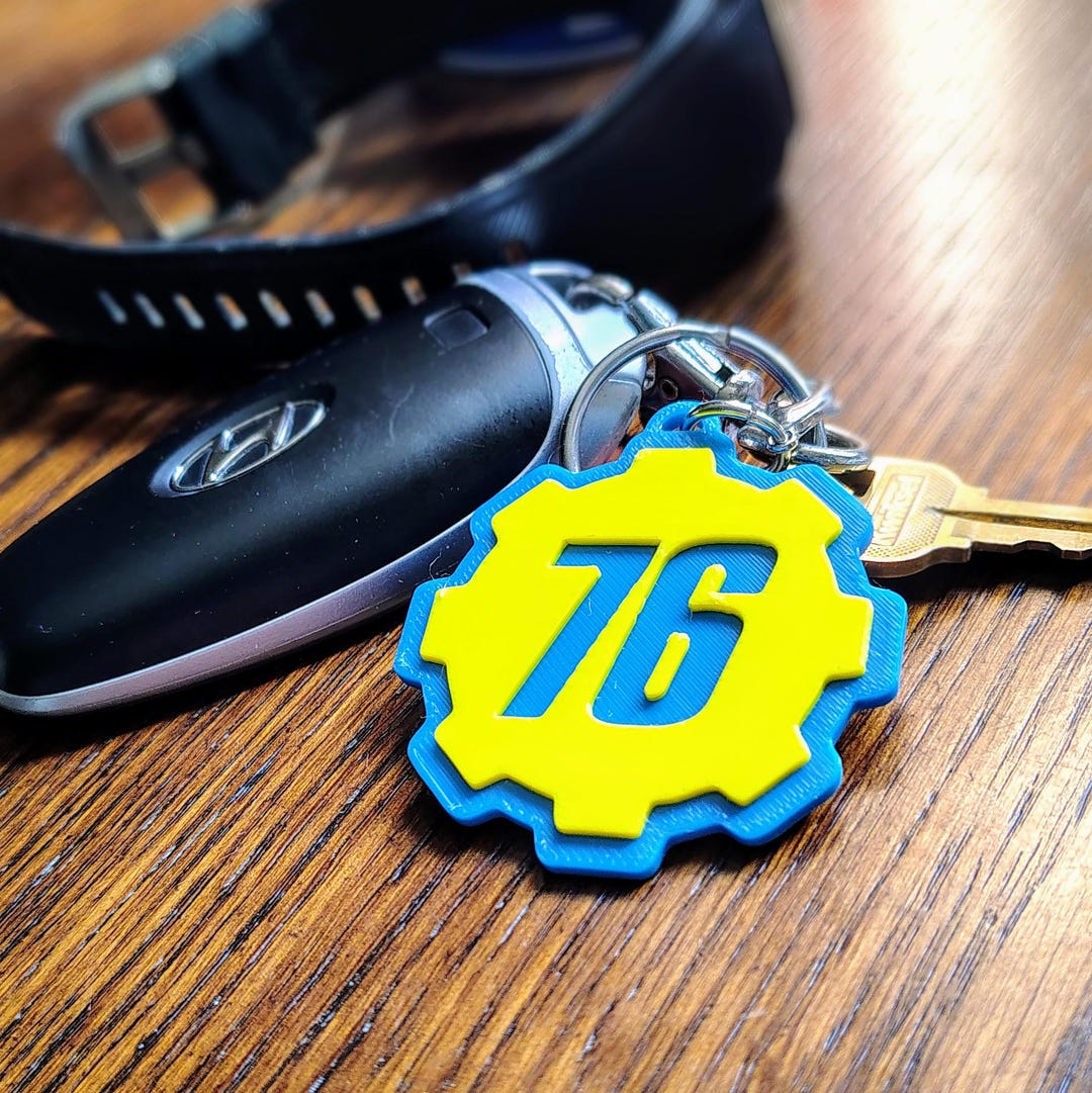Fallout Inspired Vault Number Key Ring / Keychain / Bag Charm / Zipper ...