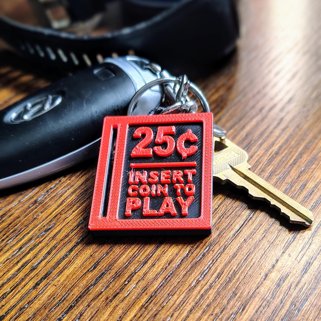 Retro Arcade Coin Slot Key Ring / Keychain / Bag Charm / Zipper Pull ...