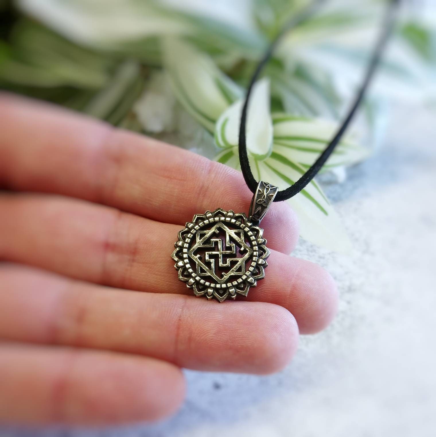 Slavic Protection Symbol Pendant Viking Necklace Celtic Men Pendant 925 ...