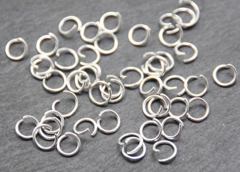 50 binding rings 8 mm bending rings open in silver colours | Etsy