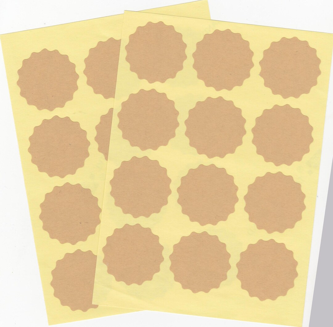24 Pieces of Corrugated 35 Mm Kraft Paper Stickers, Brown - Etsy Australia