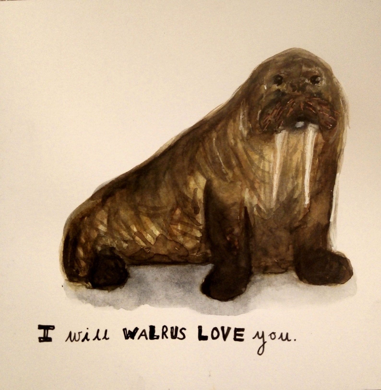 Valentines Card//Romance Card//Walrus card//Anniversary card | Etsy