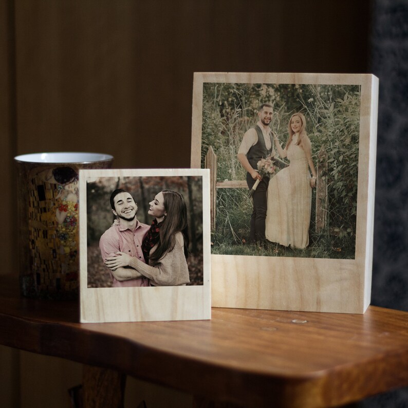 Photo on Wood Slice, Wooden Block With Picture, Personalized Photo ...