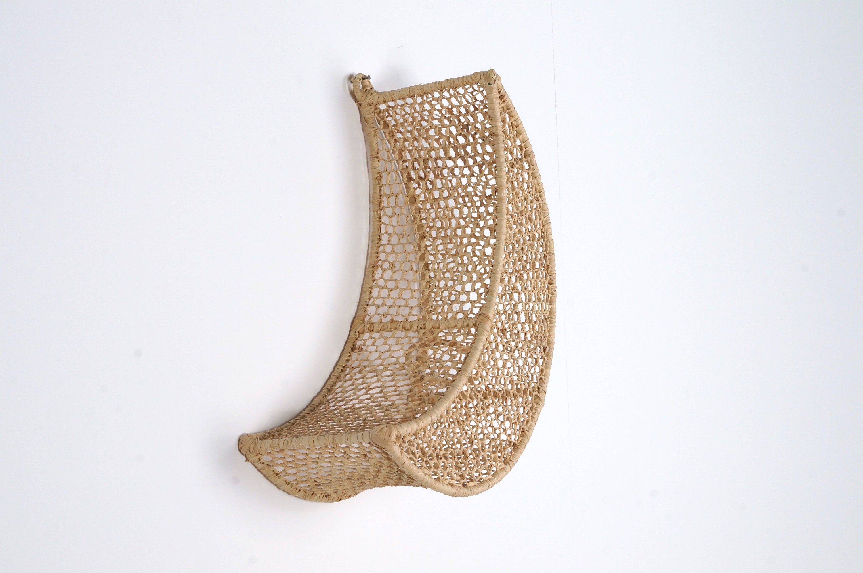 Braided Raffia Wall Light - Moon - Etsy