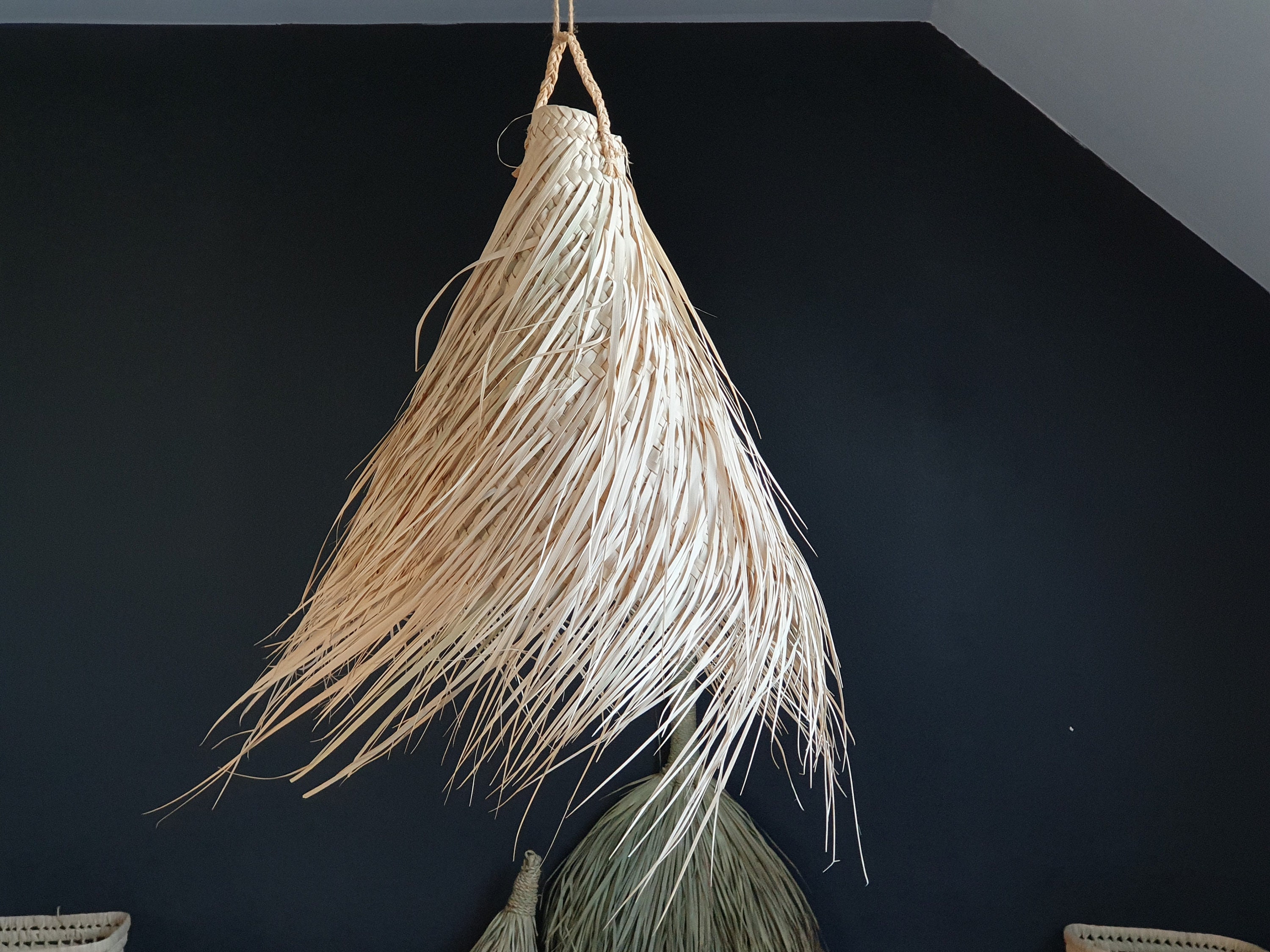 Wicker Lampshade Rattan Lamp Shade Wicker Pendant Lamp - Etsy Canada