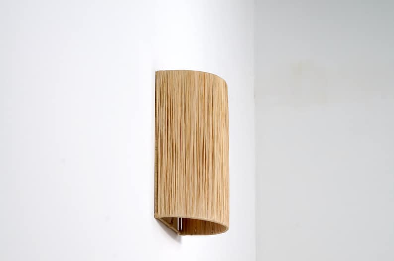Wall Light Fixture With Raffia - Etsy