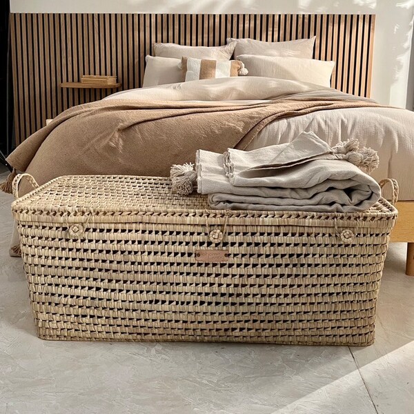 Wicker Blanket Chest - Etsy