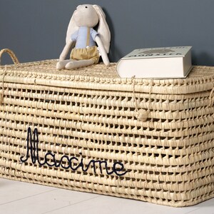 PERSONALIZED Wicker Storage Chest, Toy Trunk, Wicker Toy Chest, Rattan ...
