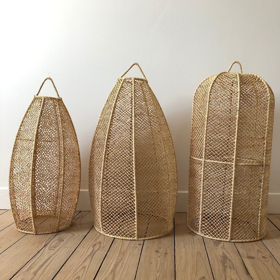 Wicker Lampshade Rattan Lamp Shade Wicker Pendant Lamp | Etsy UK