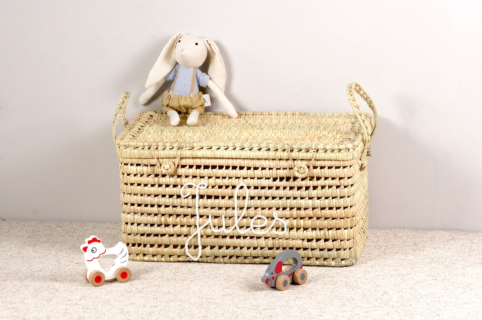 PERSONALIZED Wicker Storage Chest Toy Trunk 60cm - Etsy