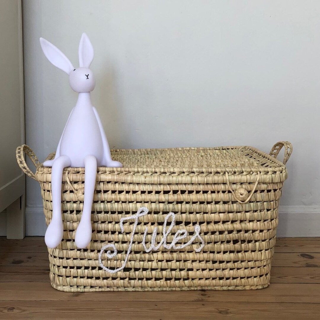 PERSONALIZED Wicker Storage Chest Toy Trunk 60cm - Etsy
