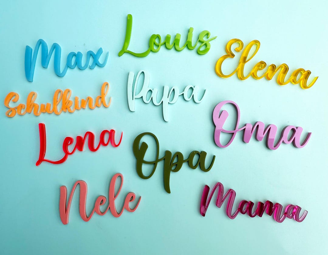 Acrylic Names / Lettering / Table Decoration / Placeholder / Neon ...