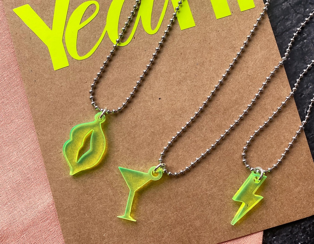 Neon Necklace Pendant / Acrylic / Charms / Pendant / Many Motifs / Many ...