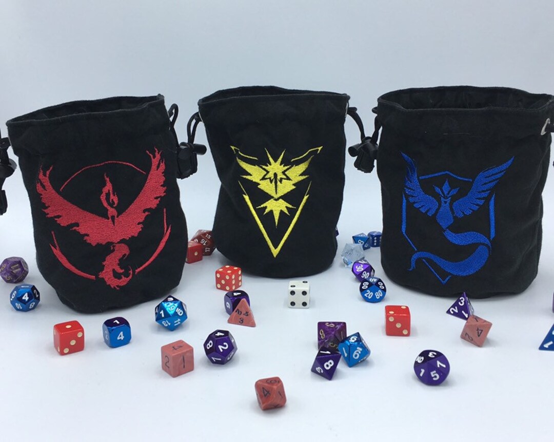 Pokemon Teams Dice Bag, Black, Gaming Bag, D&D Dice Bag, Dnd Dice Bag ...