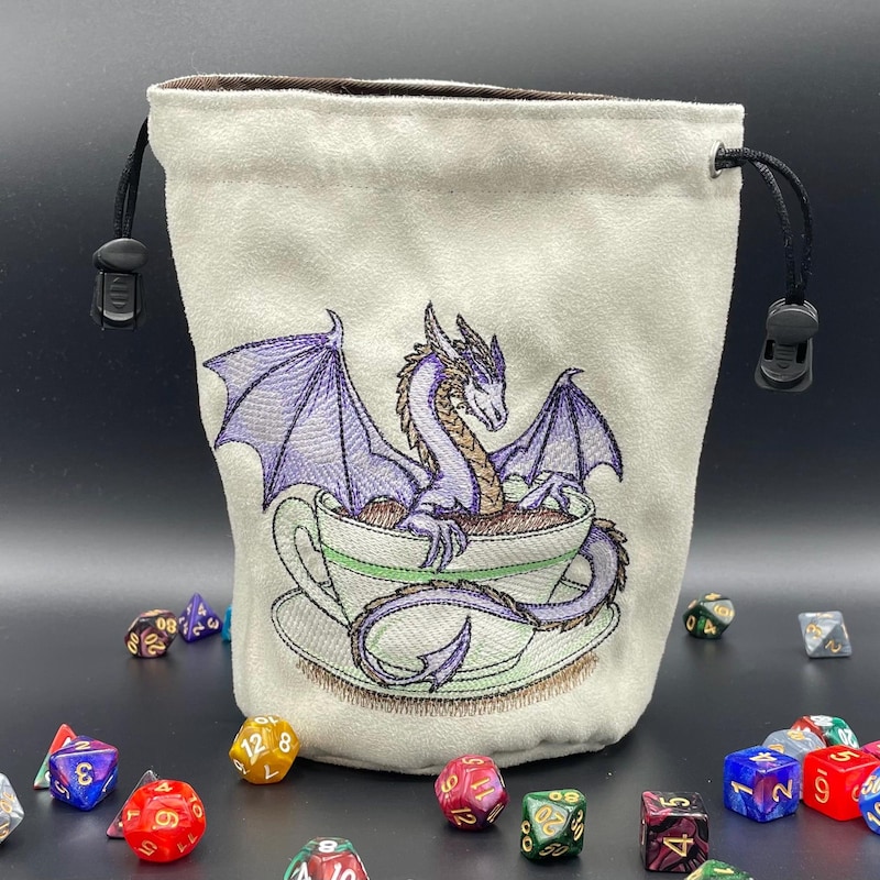 Embroidered Dice Bag - Etsy
