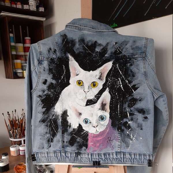 Cat Print Jacket - Etsy