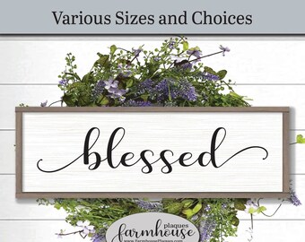 Large Blessed Sign | Etsy