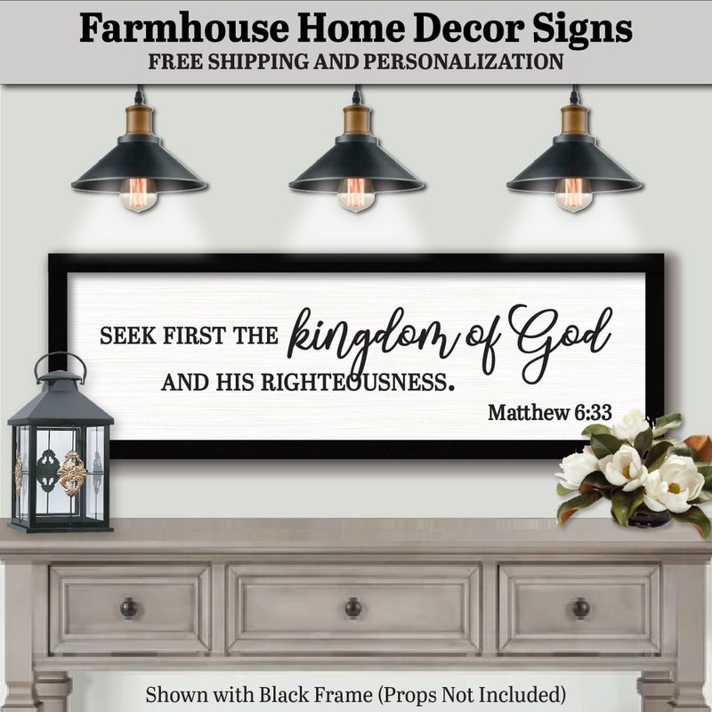 Matthew 6.33 Sign - Etsy