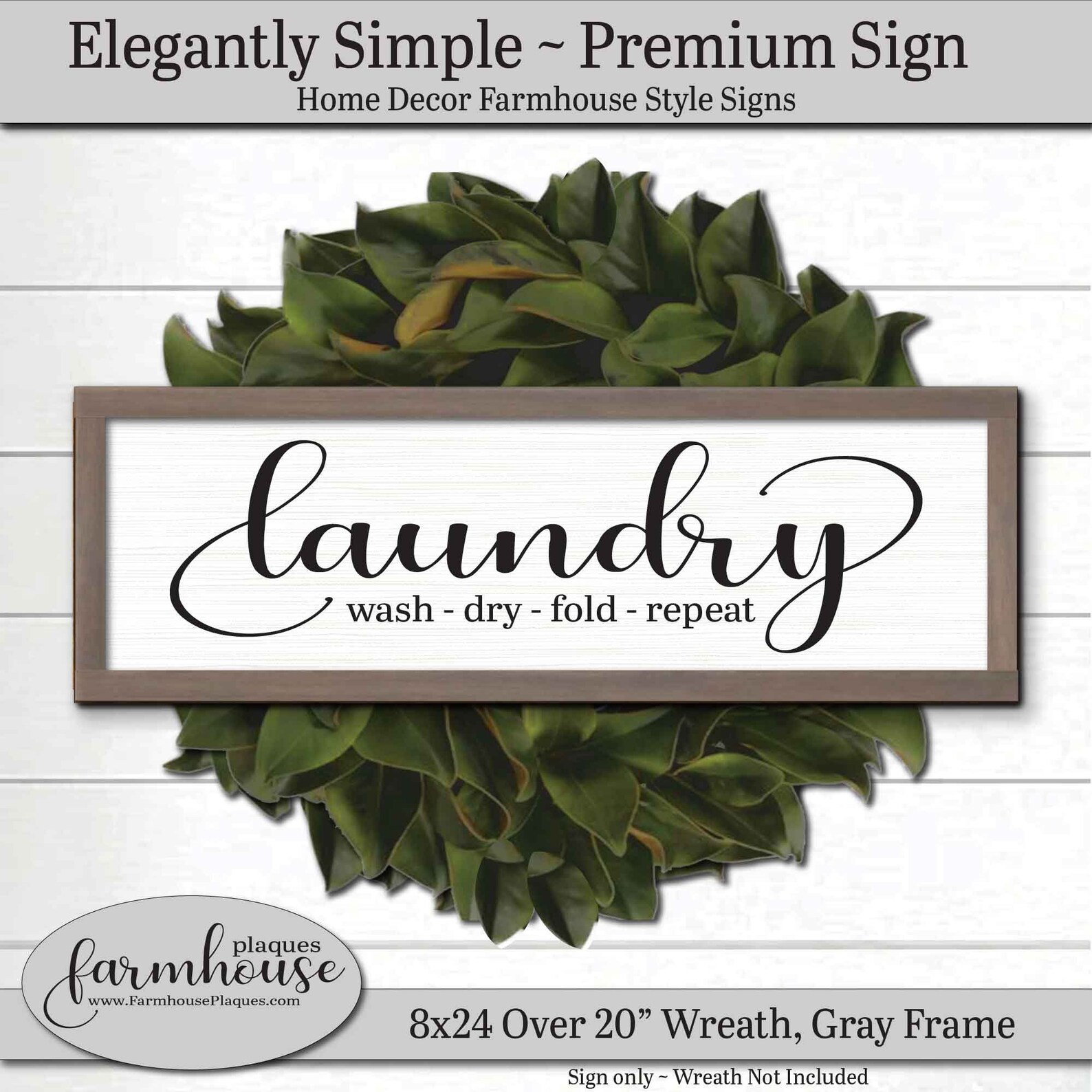 Laundry Wash Dry Fold Repeat Sign Farmhouse Decor Signs and | Etsy