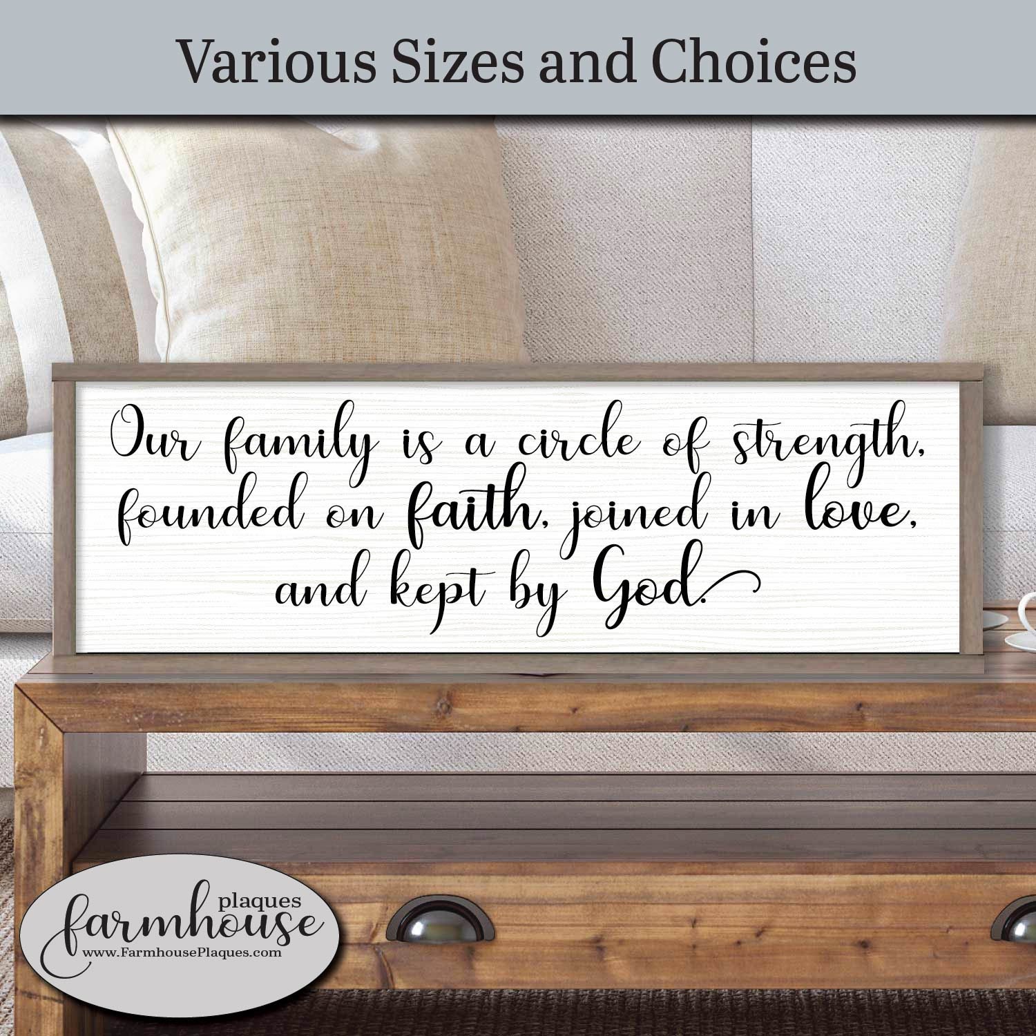 Our Family is A Circle Of Strength Farmhouse Decor Signs and | Etsy