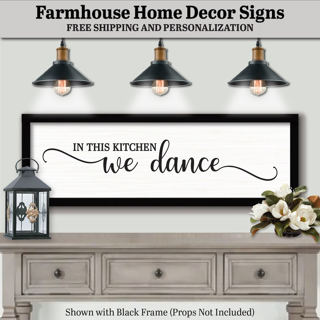 In This Kitchen We Dance Sign Plaque, FARMHOUSE HOME DECOR, Preppy Room ...