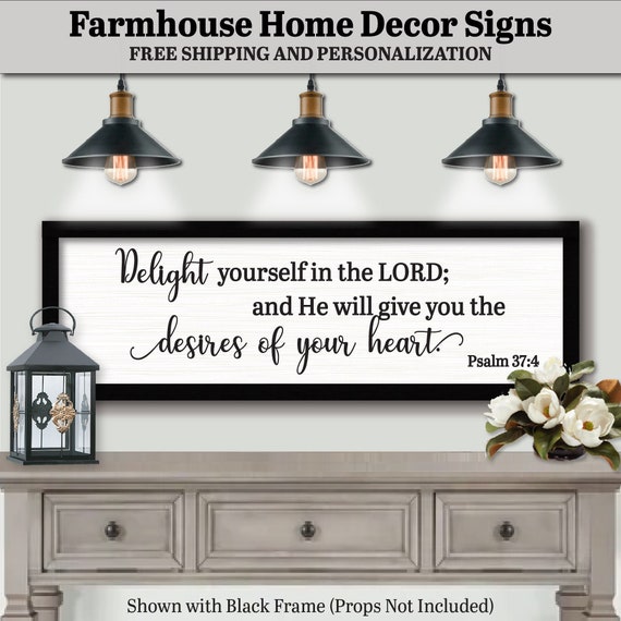 Delight Yourself in the Lord and He Will Give You the Desires - Etsy