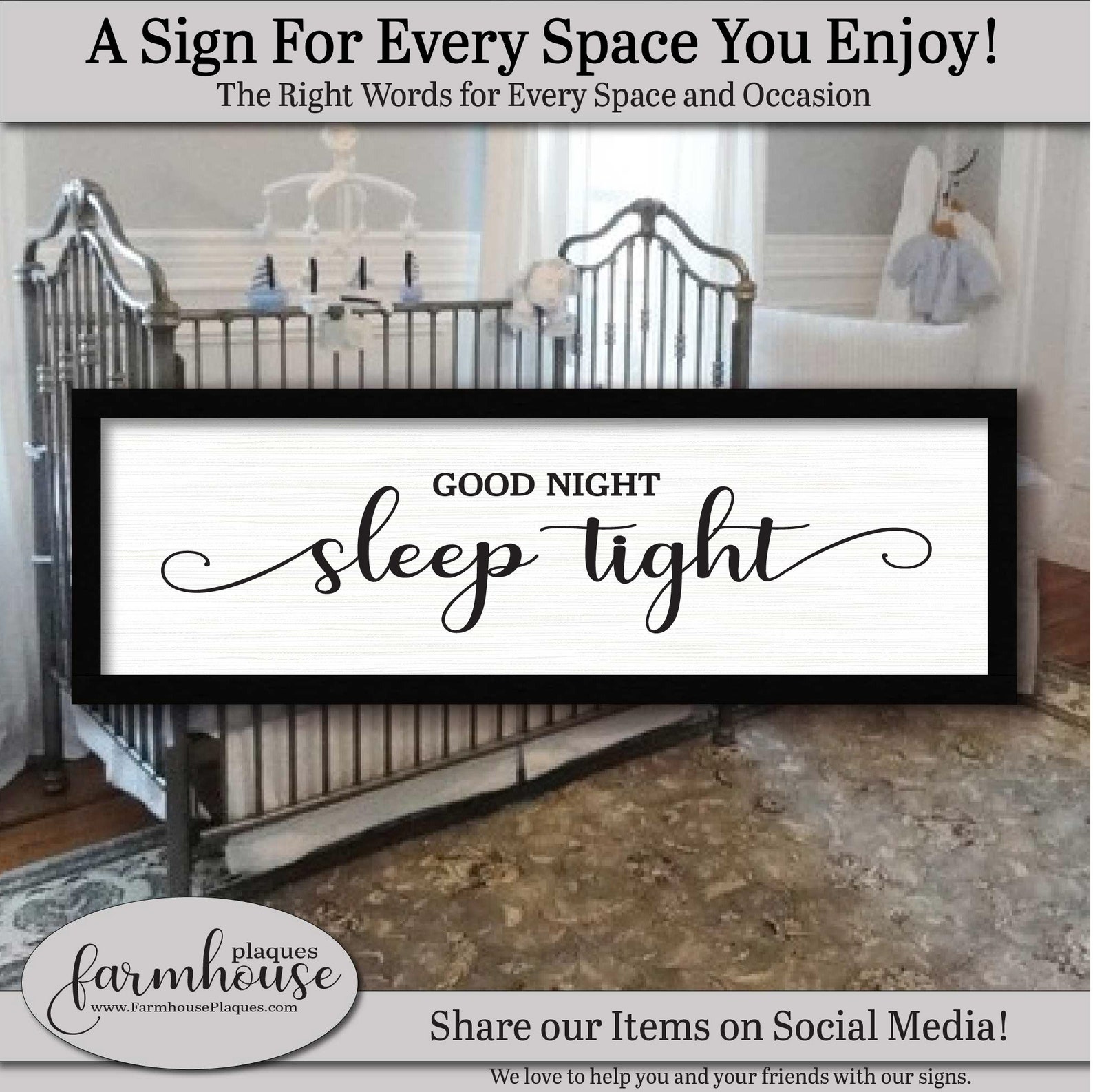 Good Night Sleep Tight Sign Plaque FARMHOUSE HOME DECOR - Etsy